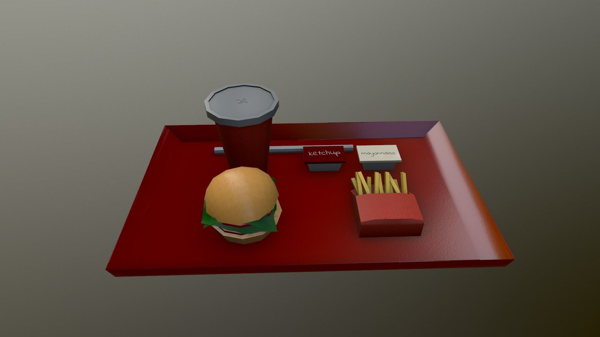 Low Poly Burger Menu free VR / AR / low-poly 3D model | CGTrader