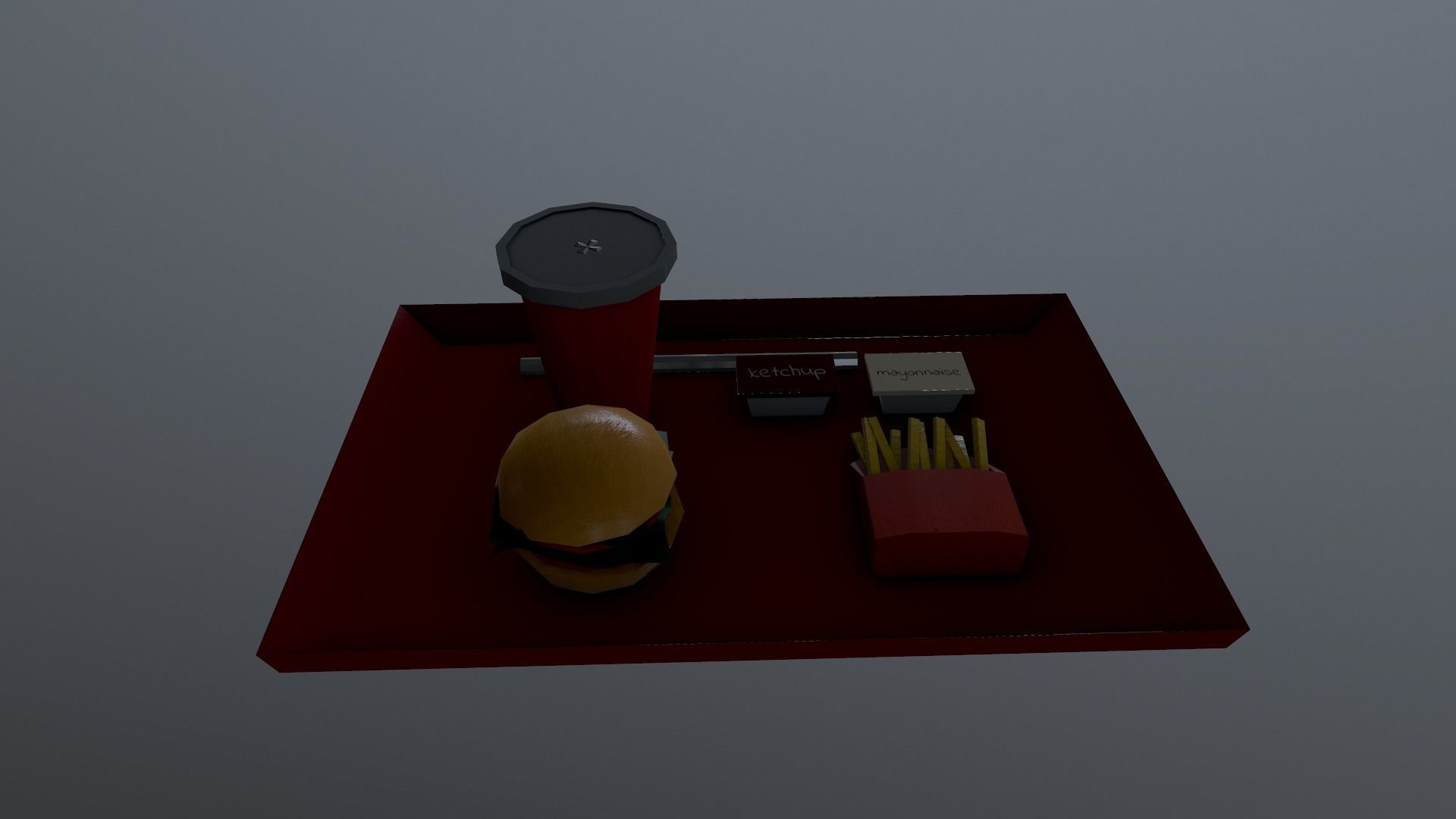 Low Poly Burger Menu free VR / AR / low-poly 3D model | CGTrader
