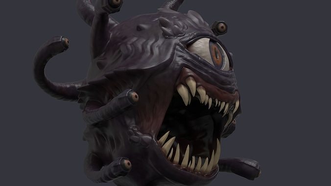 Beholder monster mask 3D model 3D printable | CGTrader