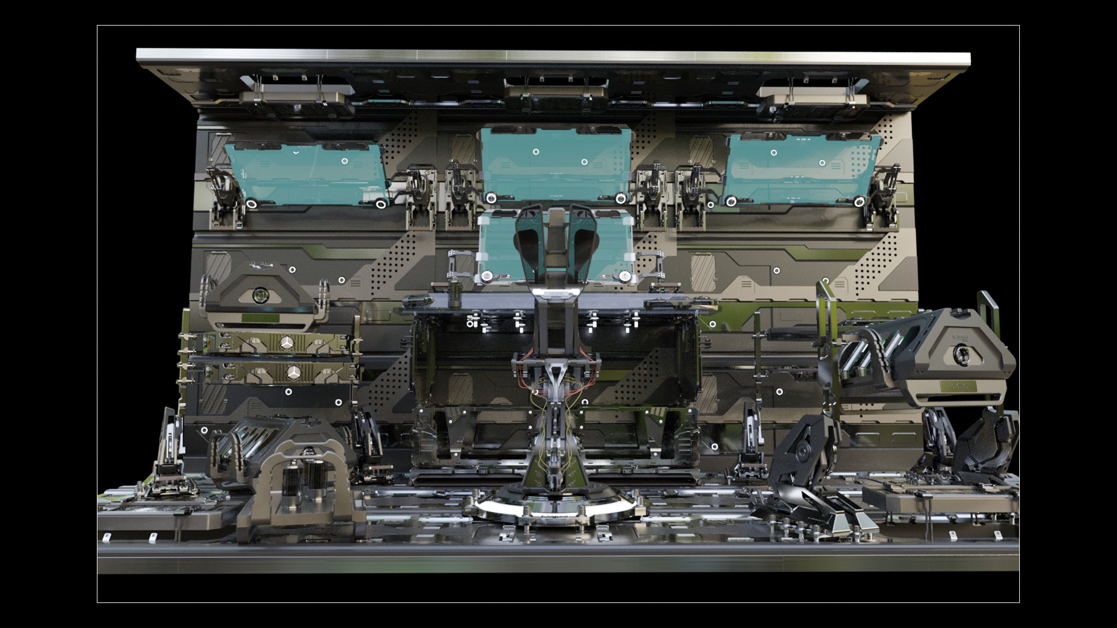 Sci-Fi Computer Station 3D model | CGTrader