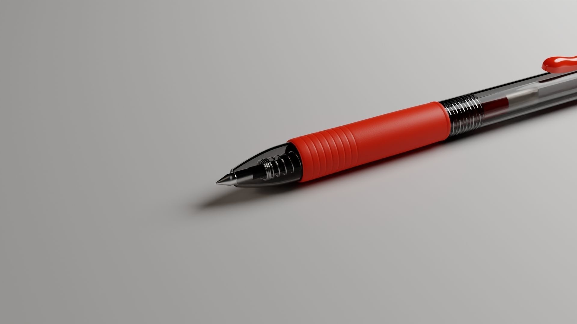 Pilot red ink gel pen 3D model | CGTrader