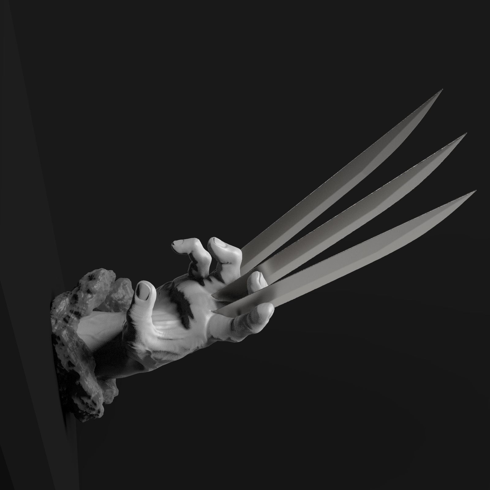 Wolverine hand 3D model 3D printable | CGTrader