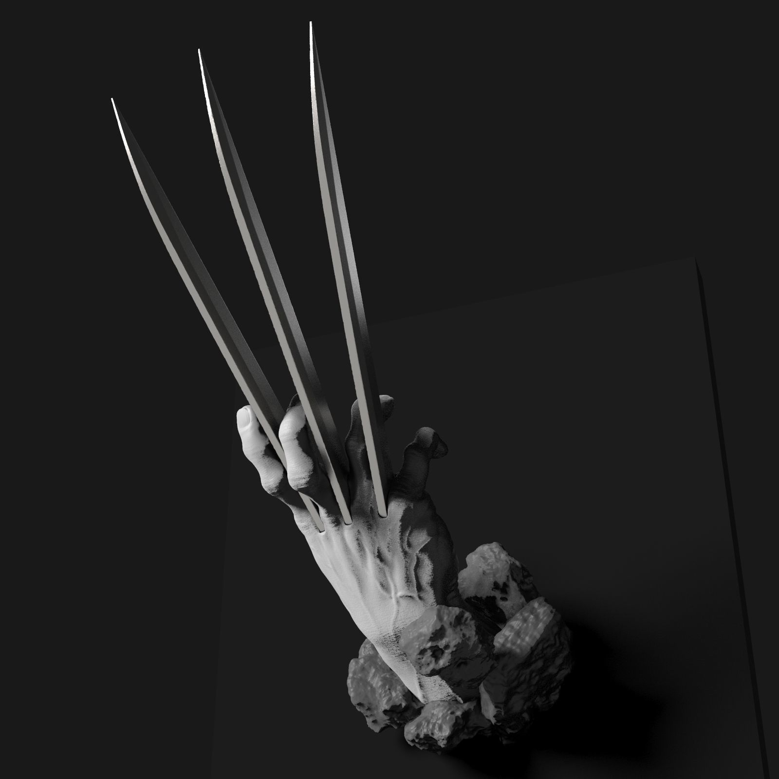 Wolverine hand 3D model 3D printable | CGTrader