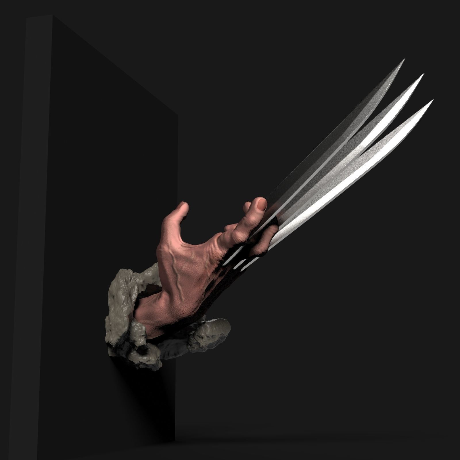 Wolverine hand 3D model 3D printable | CGTrader
