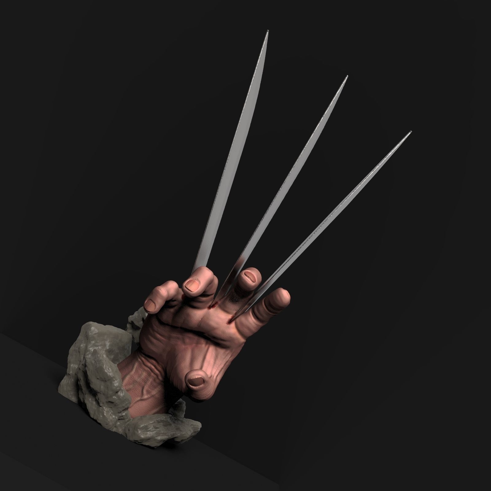Wolverine hand 3D model 3D printable | CGTrader