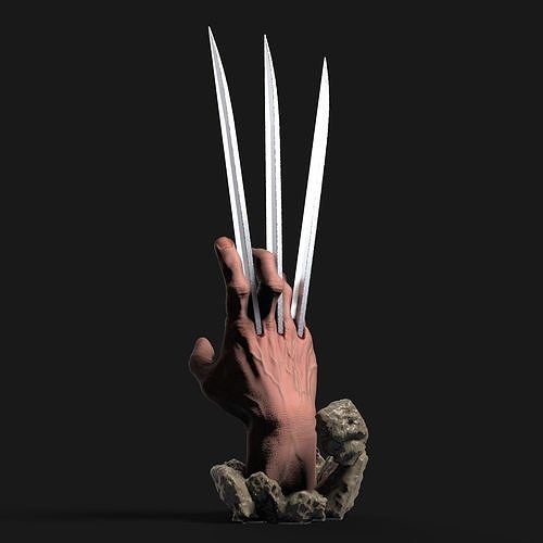 Wolverine hand 3D model 3D printable | CGTrader