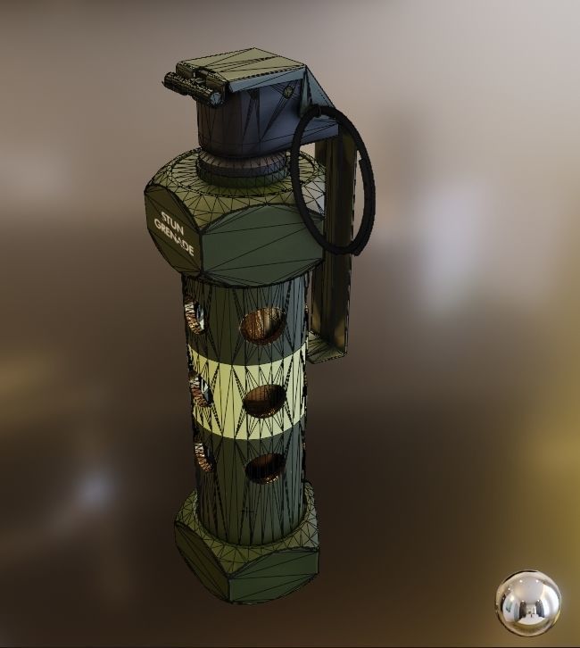 Flash Grenade flashbang 3D model | CGTrader