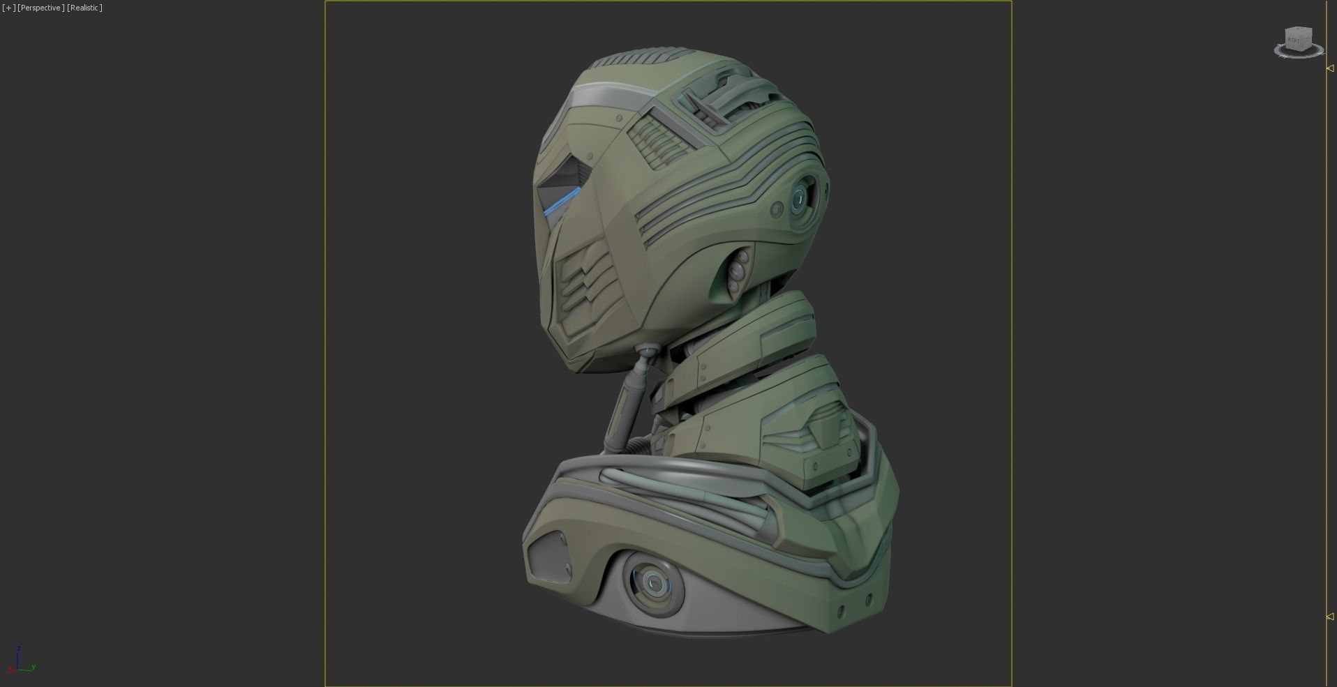 Robot Alien Mech Head 3D model | CGTrader