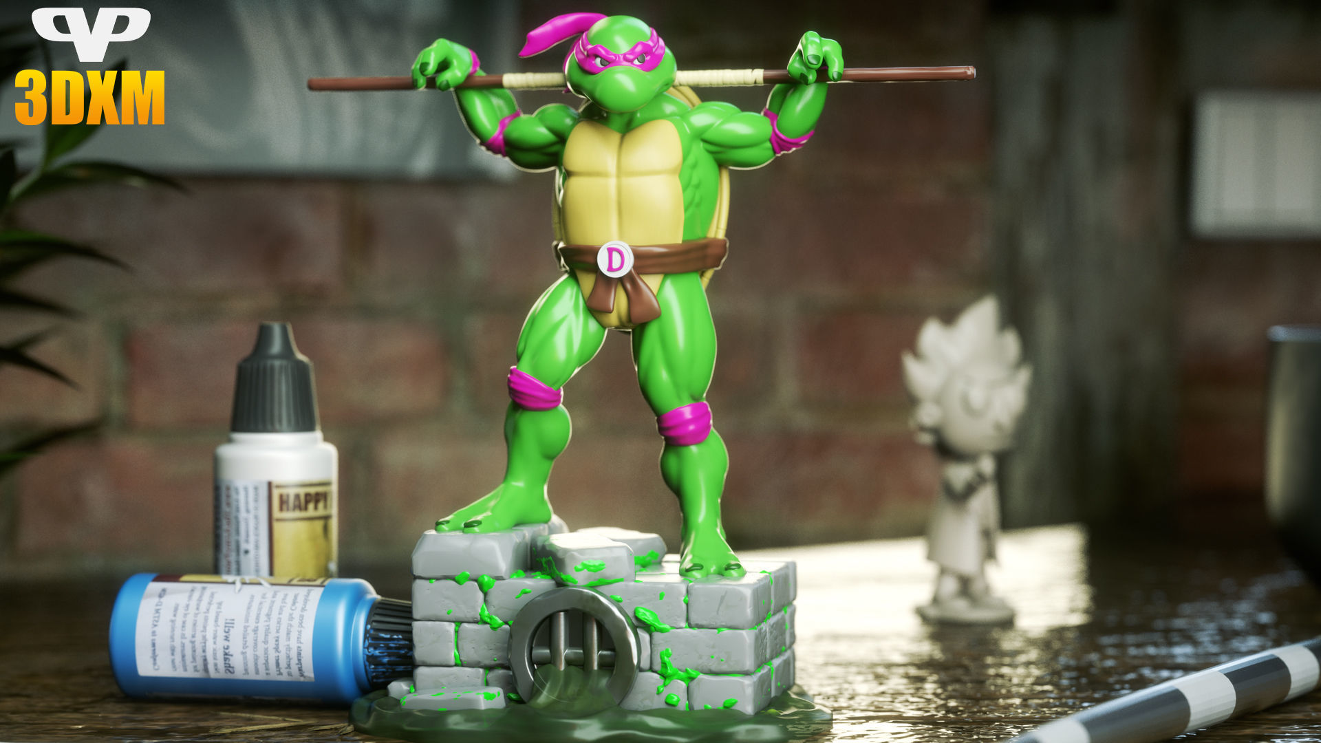 TMNT Donatello for 3D Printing STL 3DXM ChibiSTL 3D model 3D printable ...
