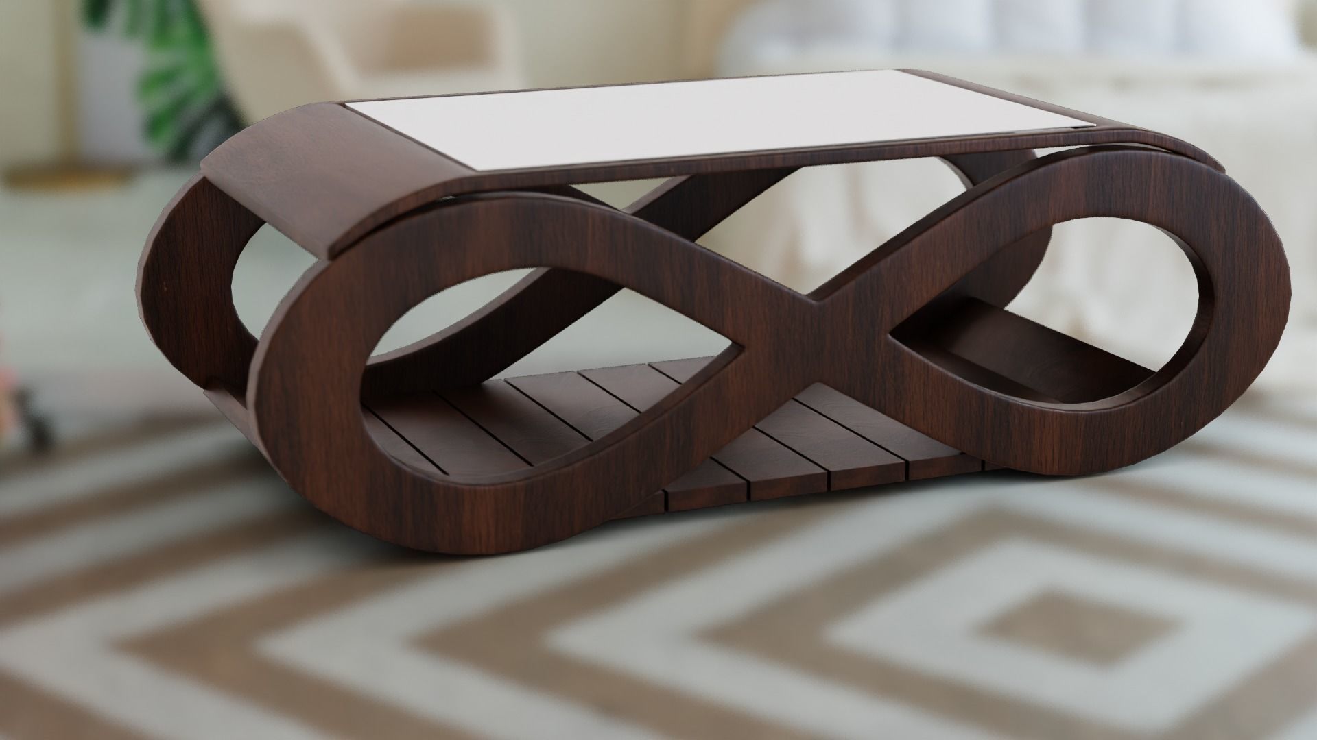 3D model INFINITY-SHAPED DESIGNER TABLE VR / AR / low-poly | CGTrader