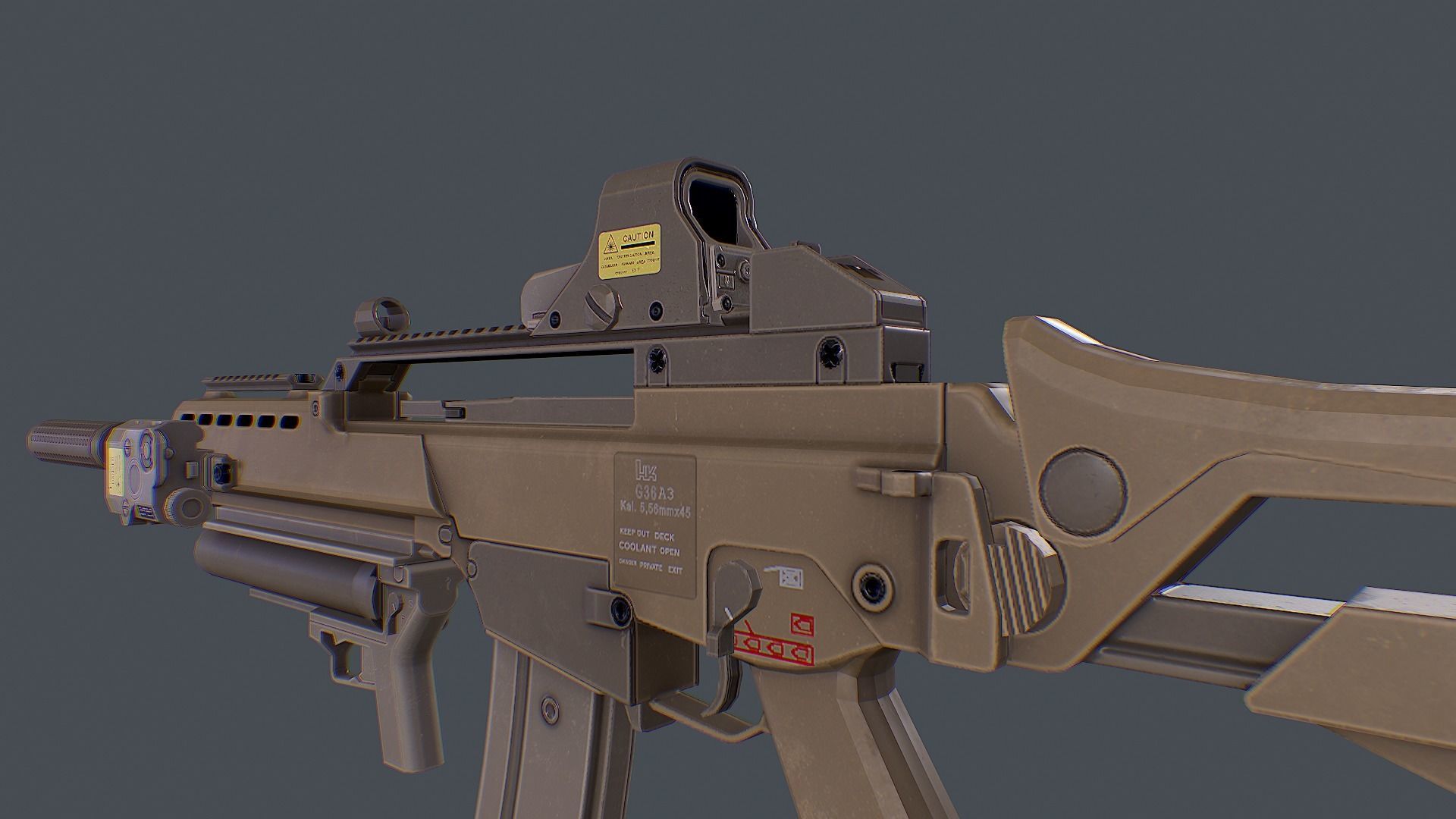 3D model G36A3 Modification Pack VR / AR / low-poly | CGTrader