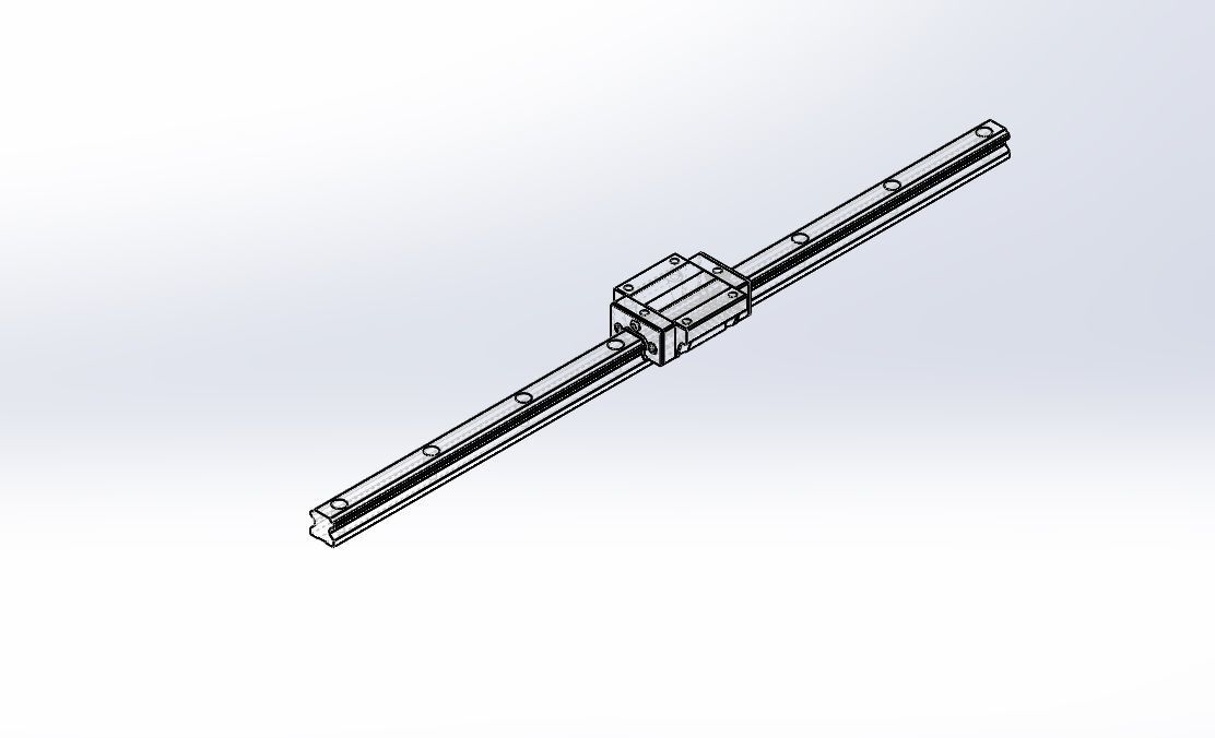 Mount Linear Bearing and Rail 20mm 3D model animated rigged | CGTrader