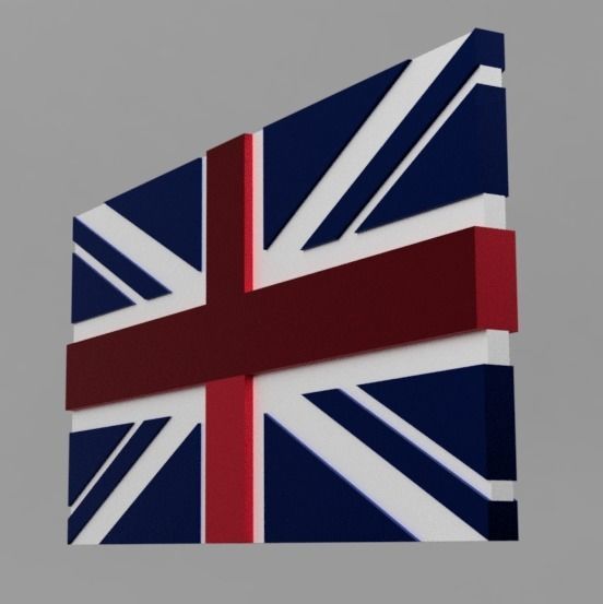 United Kingdom 3d flag free 3D model | CGTrader