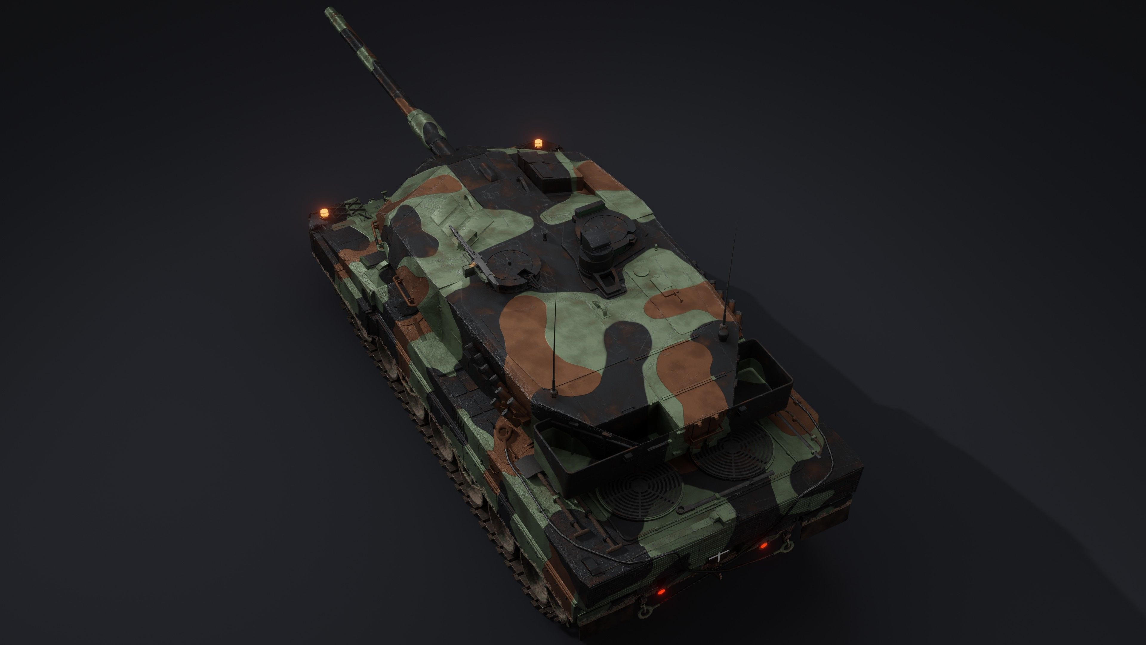 Leopard 2A6 Rigged MBT 3D model rigged | CGTrader