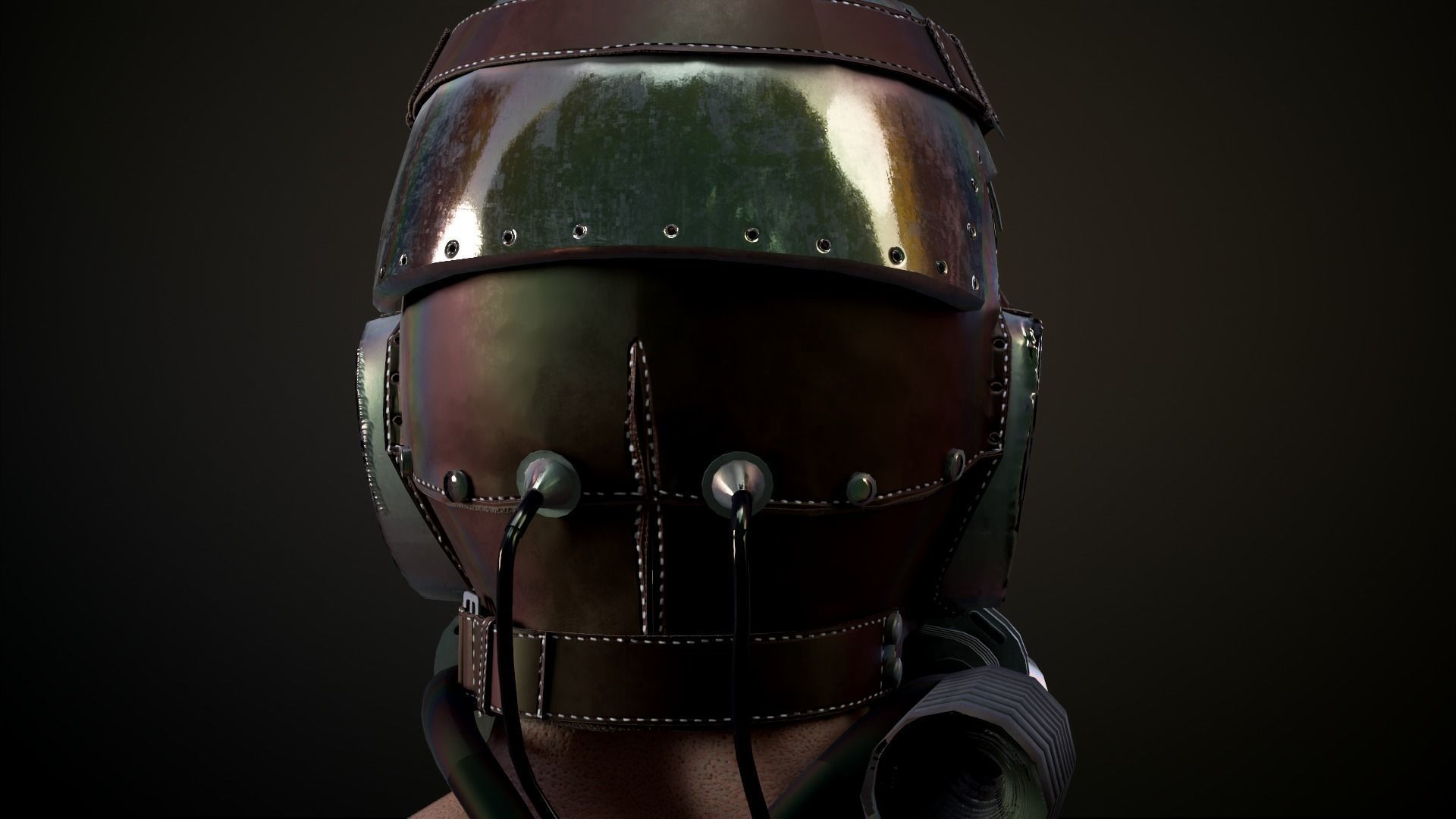 3D model Pilot head with helmet VR / AR / low-poly | CGTrader