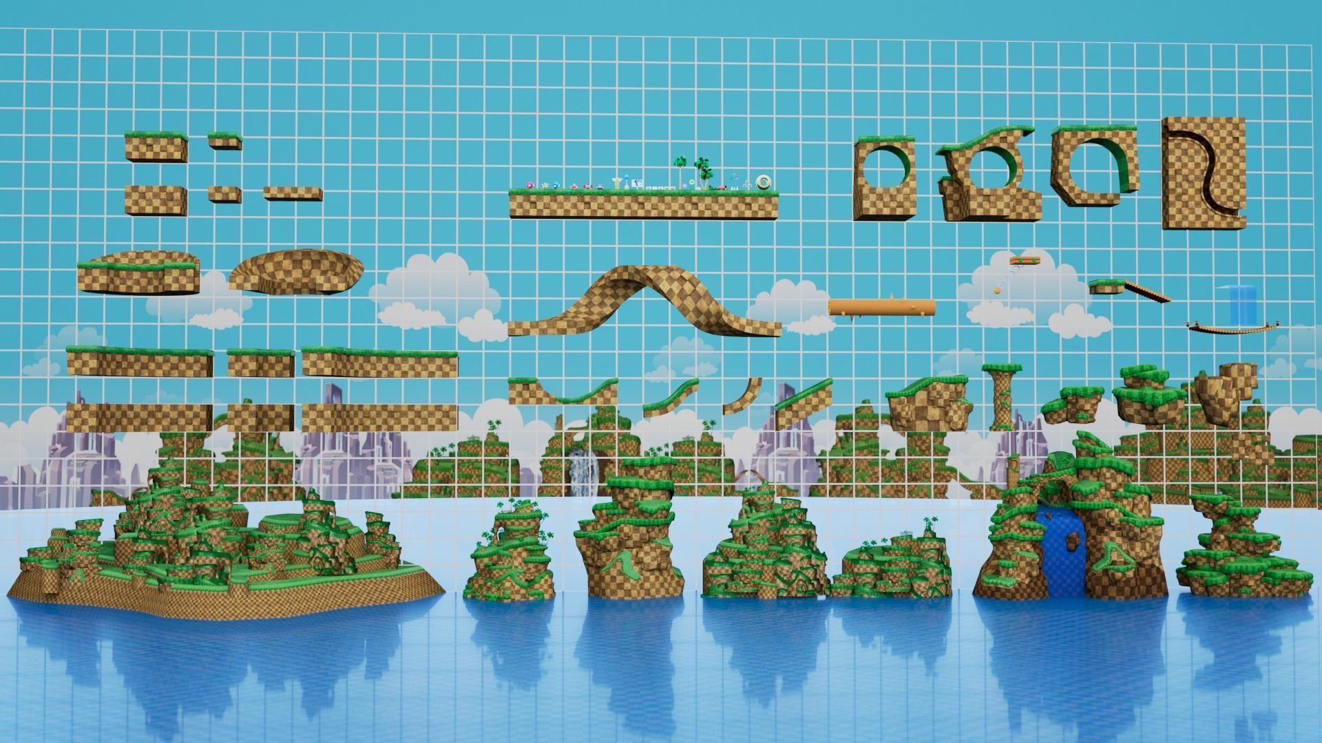 3D model Sonic BUILDER VR / AR / low-poly | CGTrader