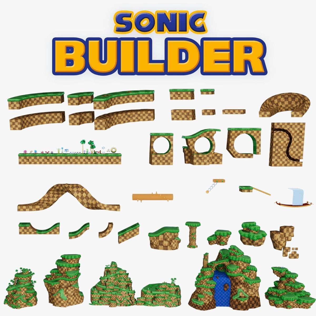 3D model Sonic BUILDER VR / AR / low-poly | CGTrader