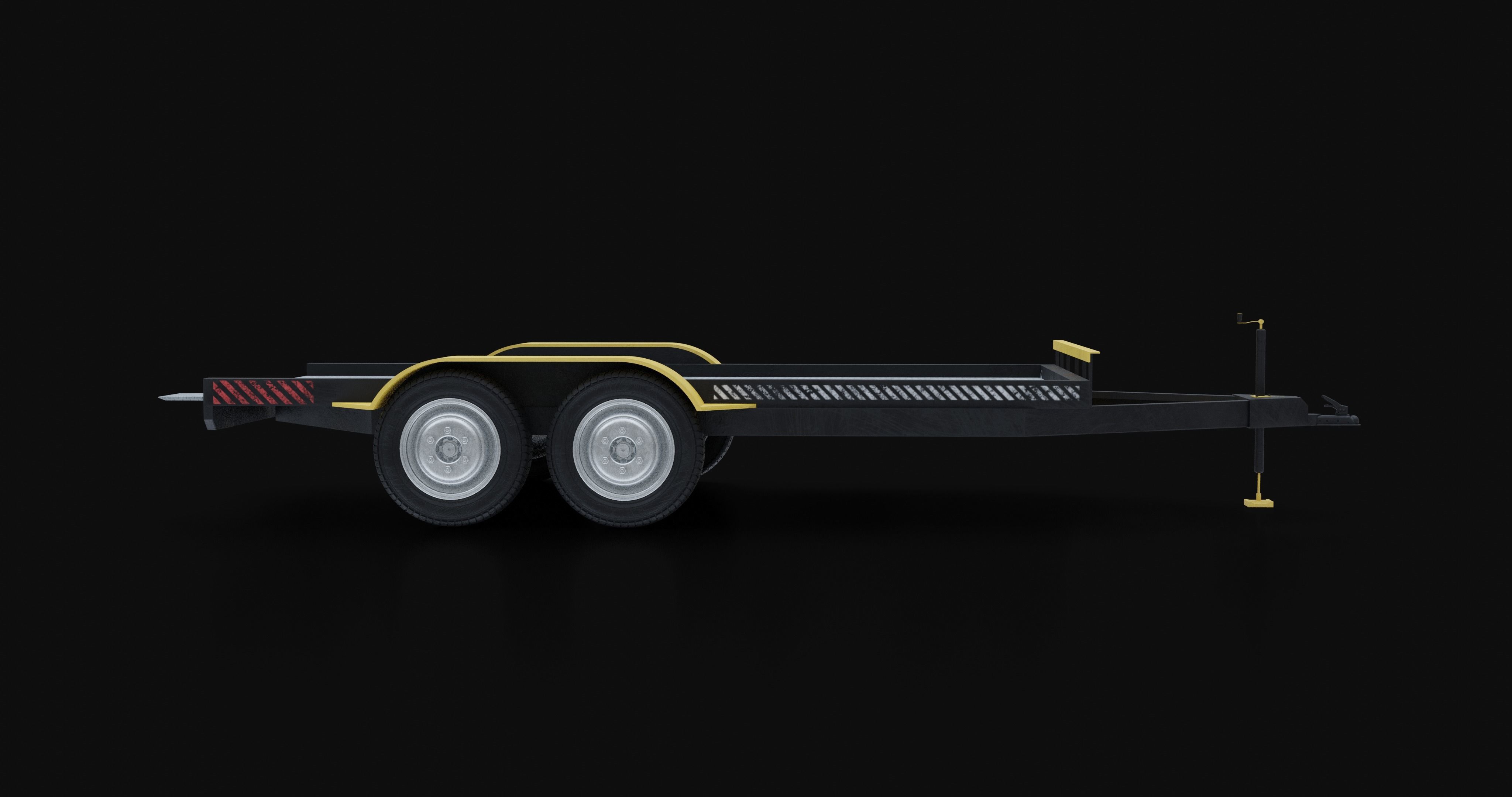 3D model Car Trailer VR / AR / low-poly | CGTrader