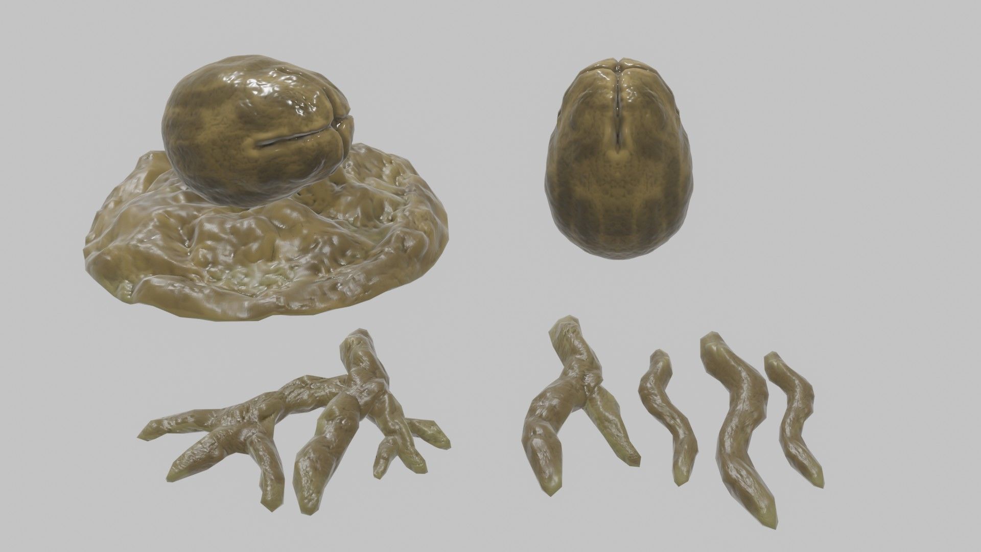 3D model Alien egg with nest pbr VR / AR / low-poly | CGTrader