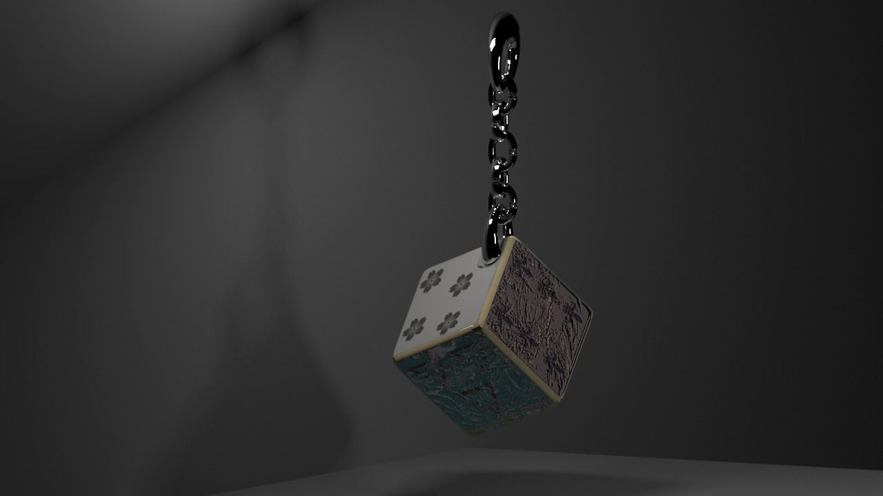 dice medal 3D model | CGTrader