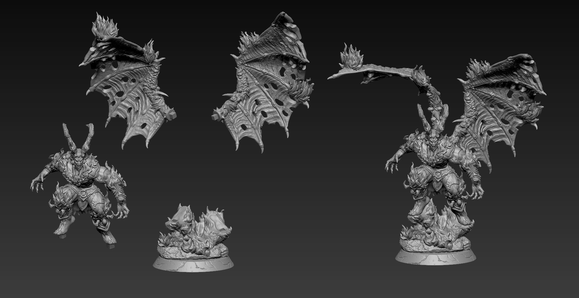 Ifrit Pose B 3D model 3D printable | CGTrader