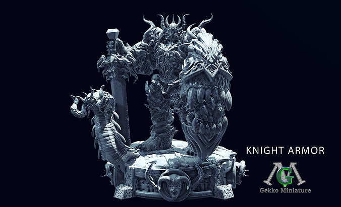 Lord Armor Knight 3D model 3D printable | CGTrader