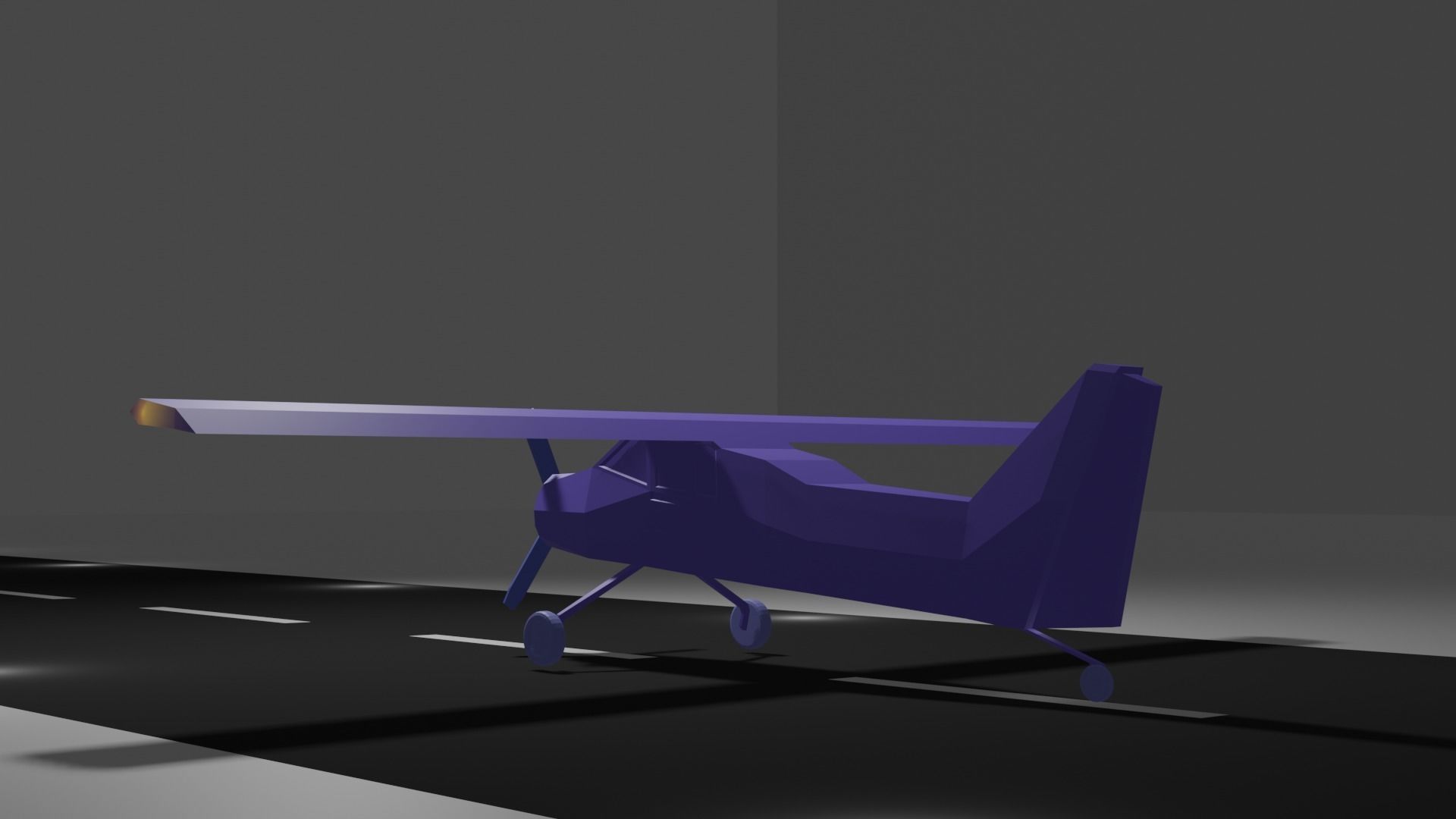 low poly aircraft plane flying on runway free 3D model | CGTrader