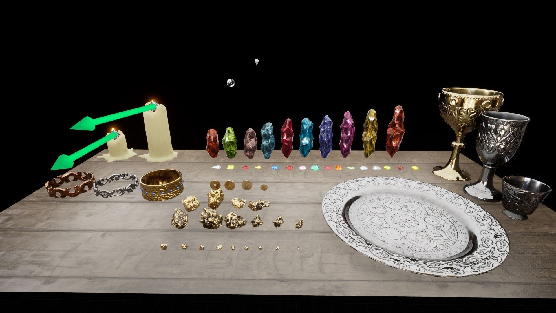 3D model Treasures Pack VR / AR / low-poly | CGTrader