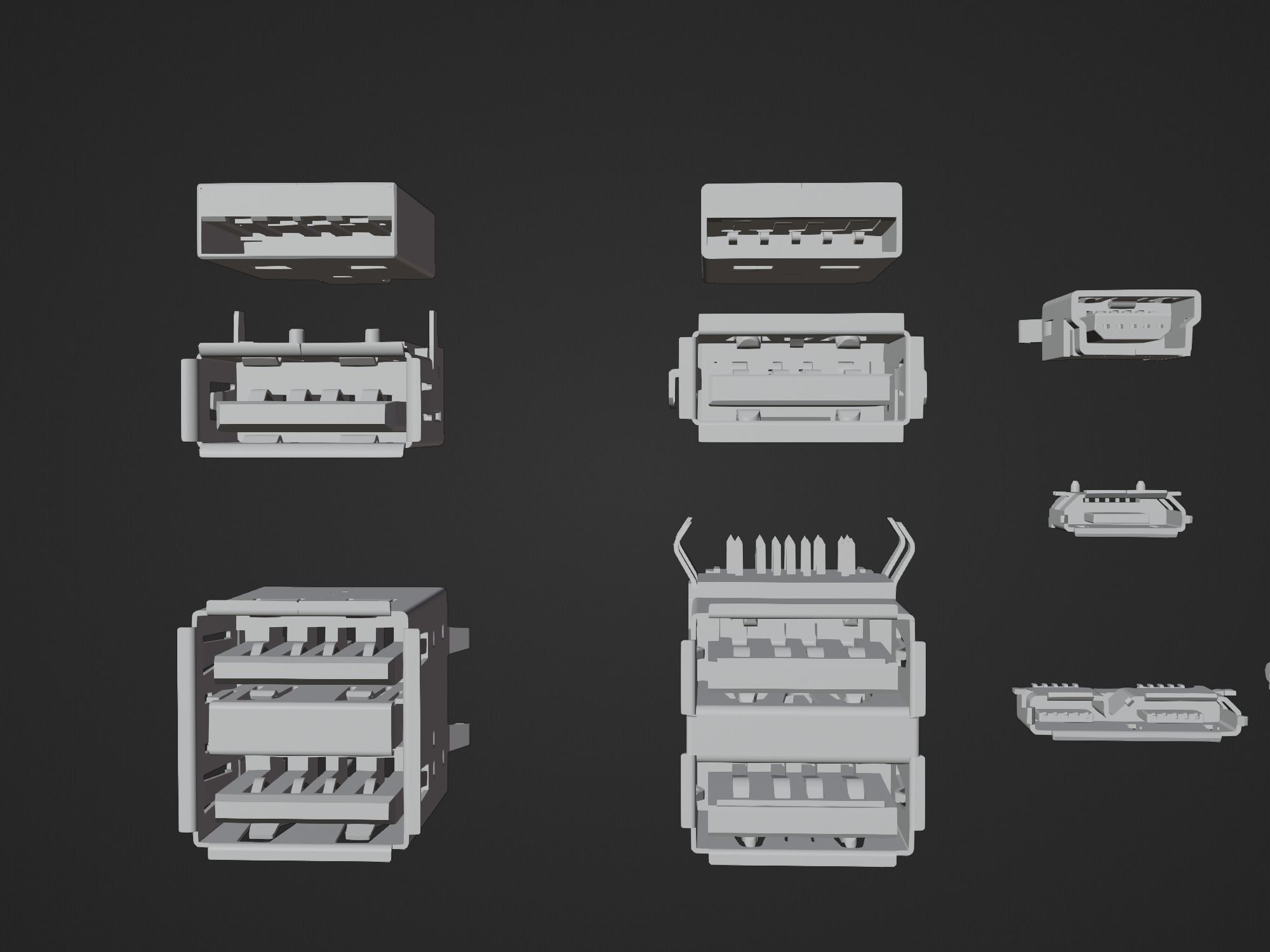 Ports for Electronics 3D model | CGTrader