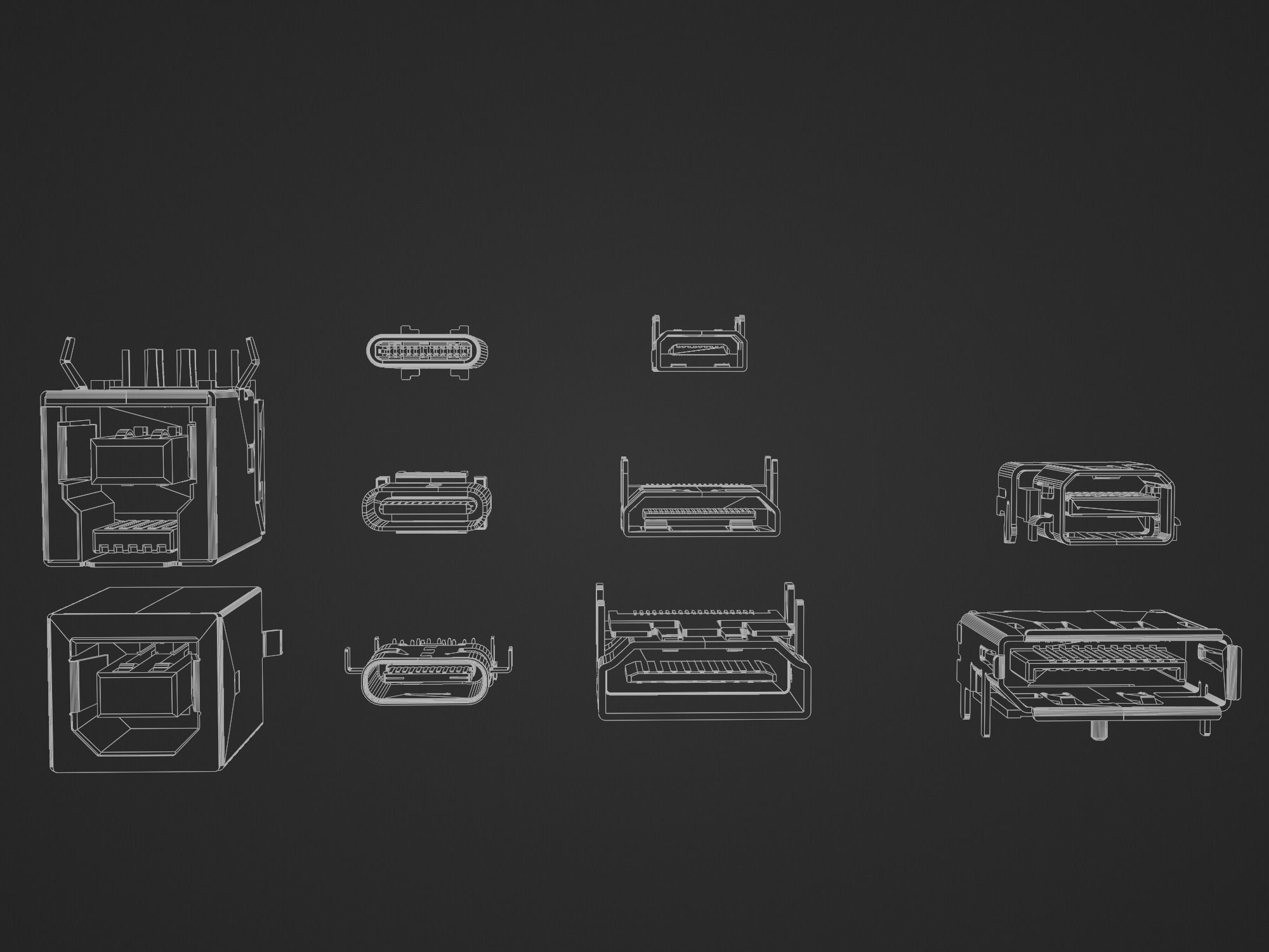 Ports for Electronics 3D model | CGTrader