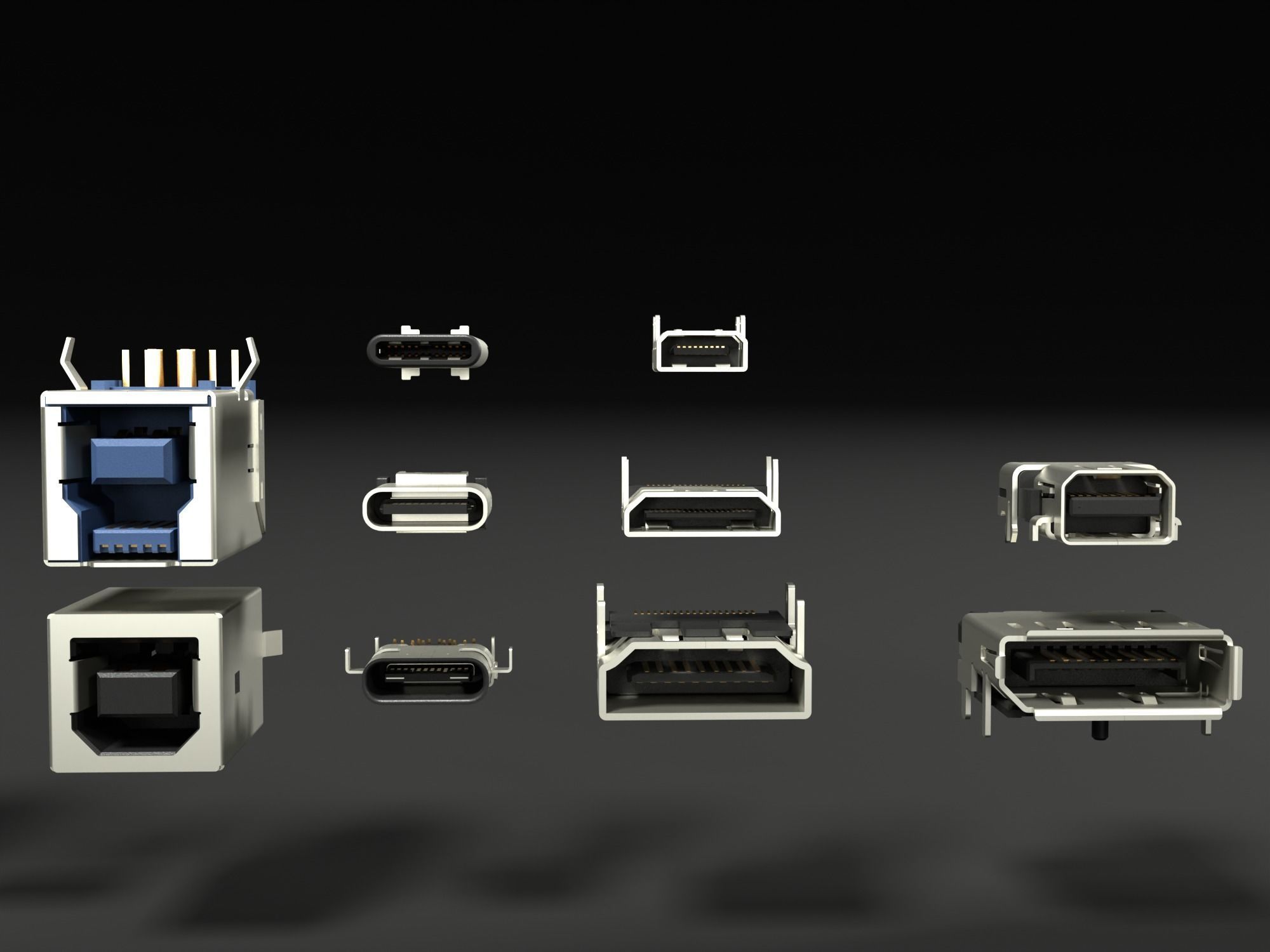 Ports for Electronics 3D model | CGTrader