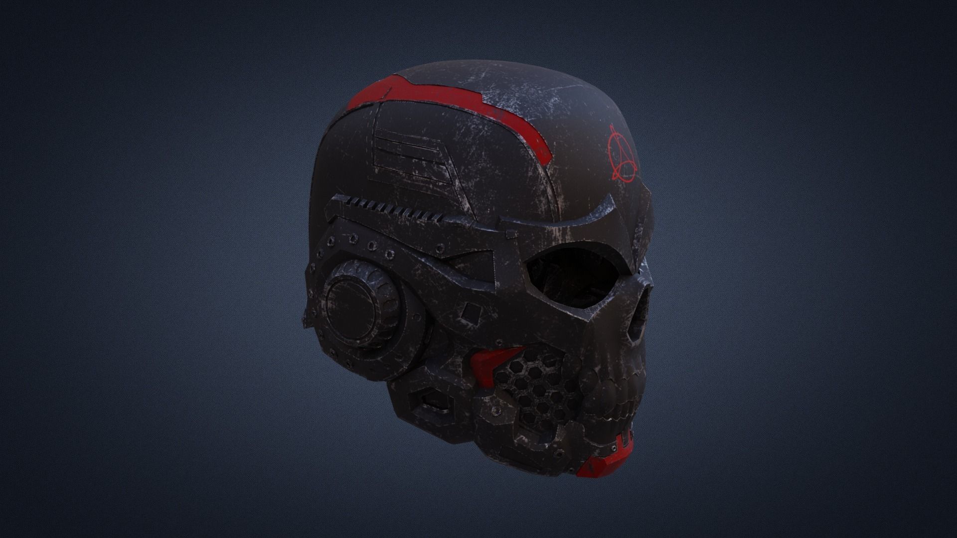3D model sci-fi skull hydra helmet VR / AR / low-poly | CGTrader