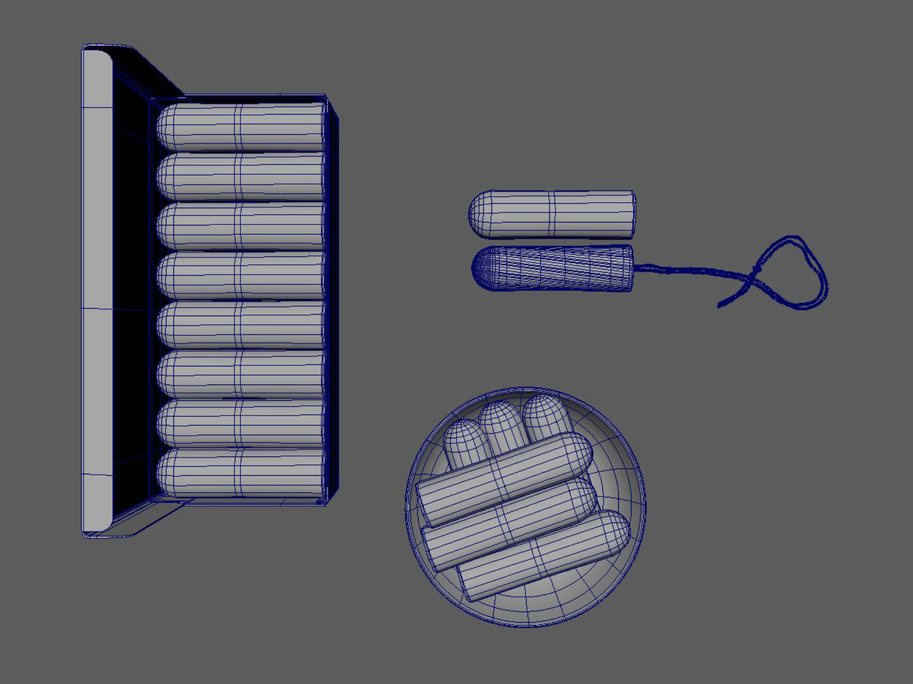 tampon big set 3D model | CGTrader