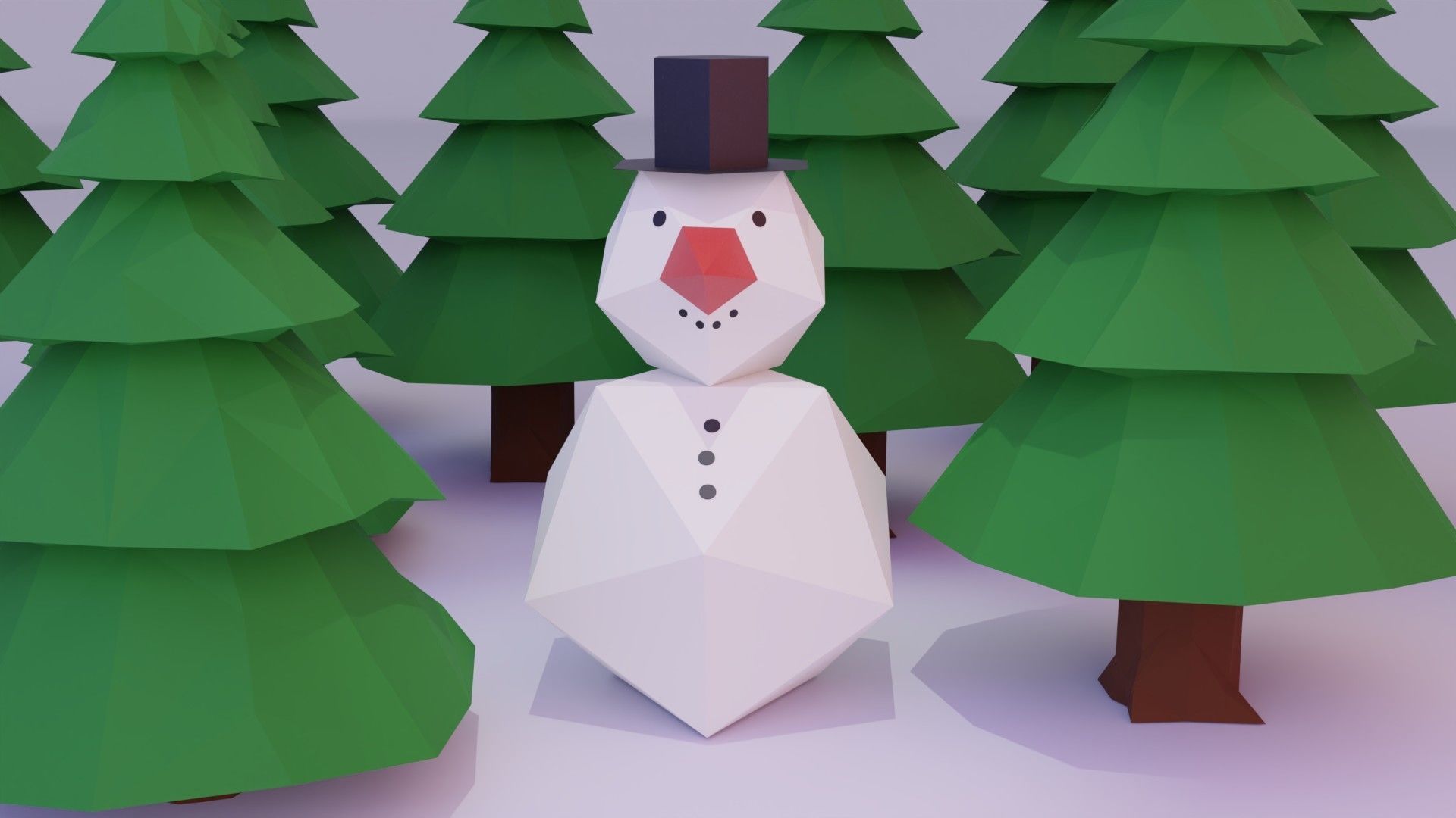 3D model Snowman VR / AR / low-poly | CGTrader