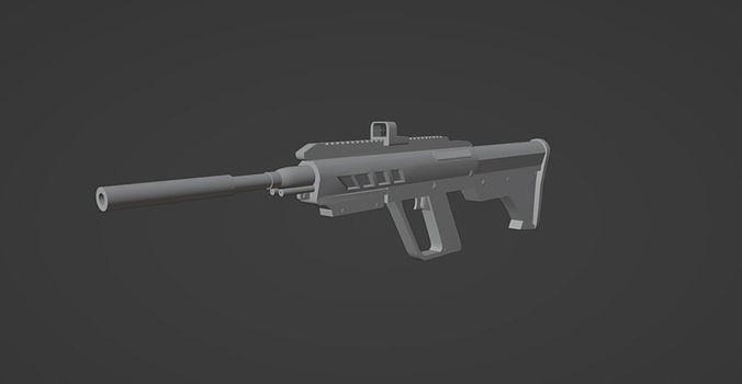 3D model 3d lowpoly Cyberpunk rifle VR / AR / low-poly | CGTrader