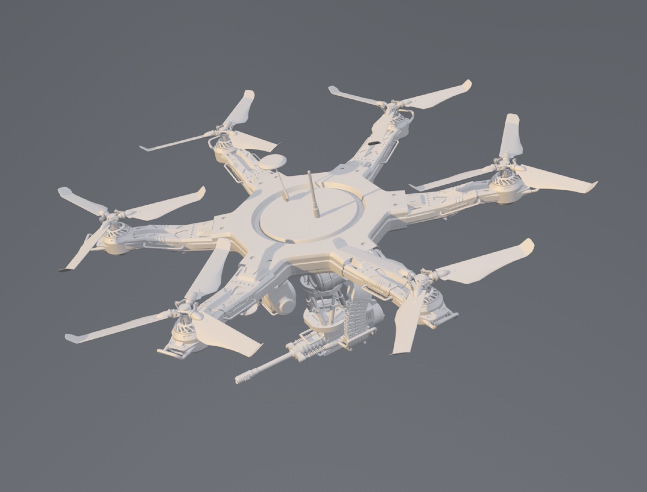 Drones2 drone with four propellers 3D model | CGTrader