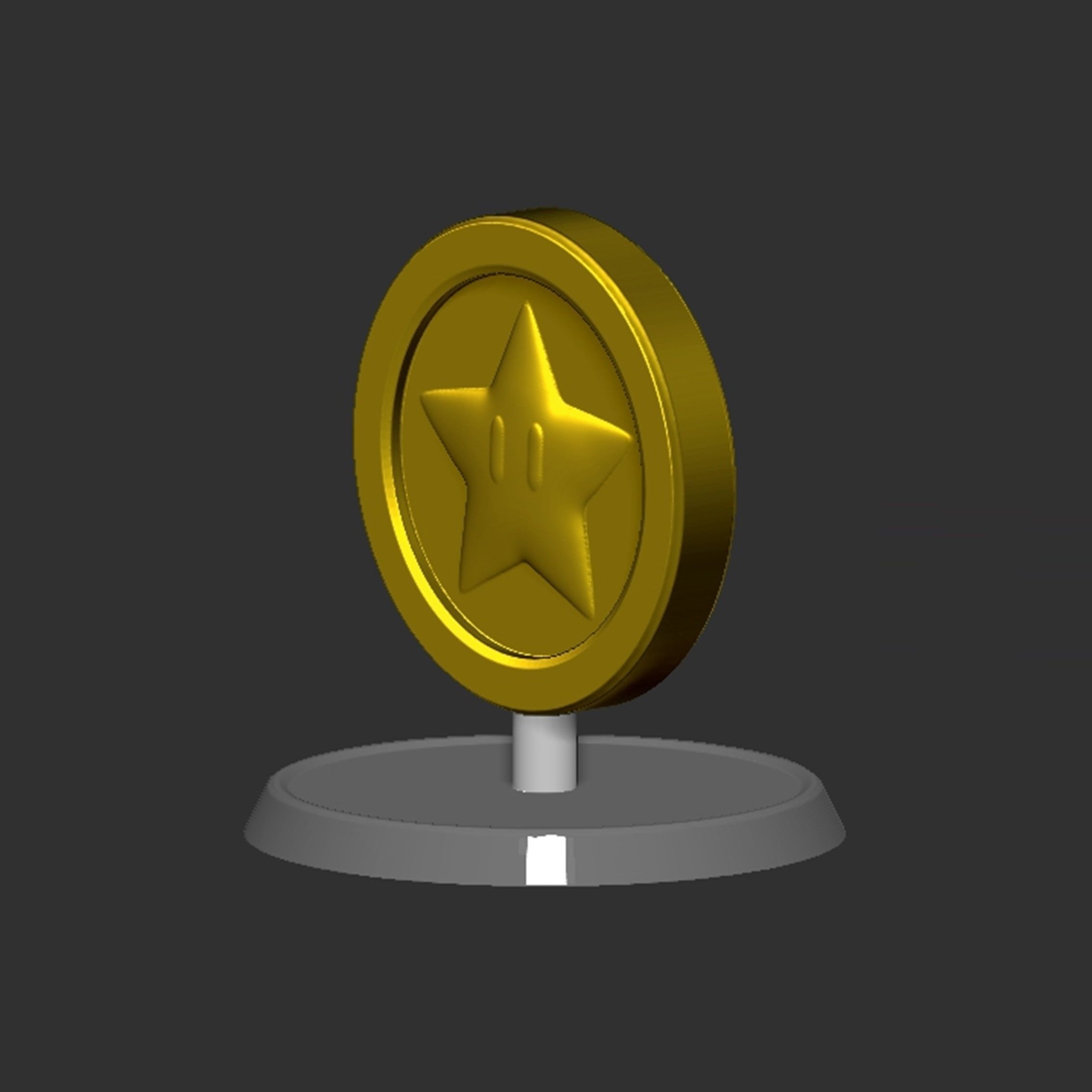 Mario Coin Star Based 3D model 3D printable | CGTrader
