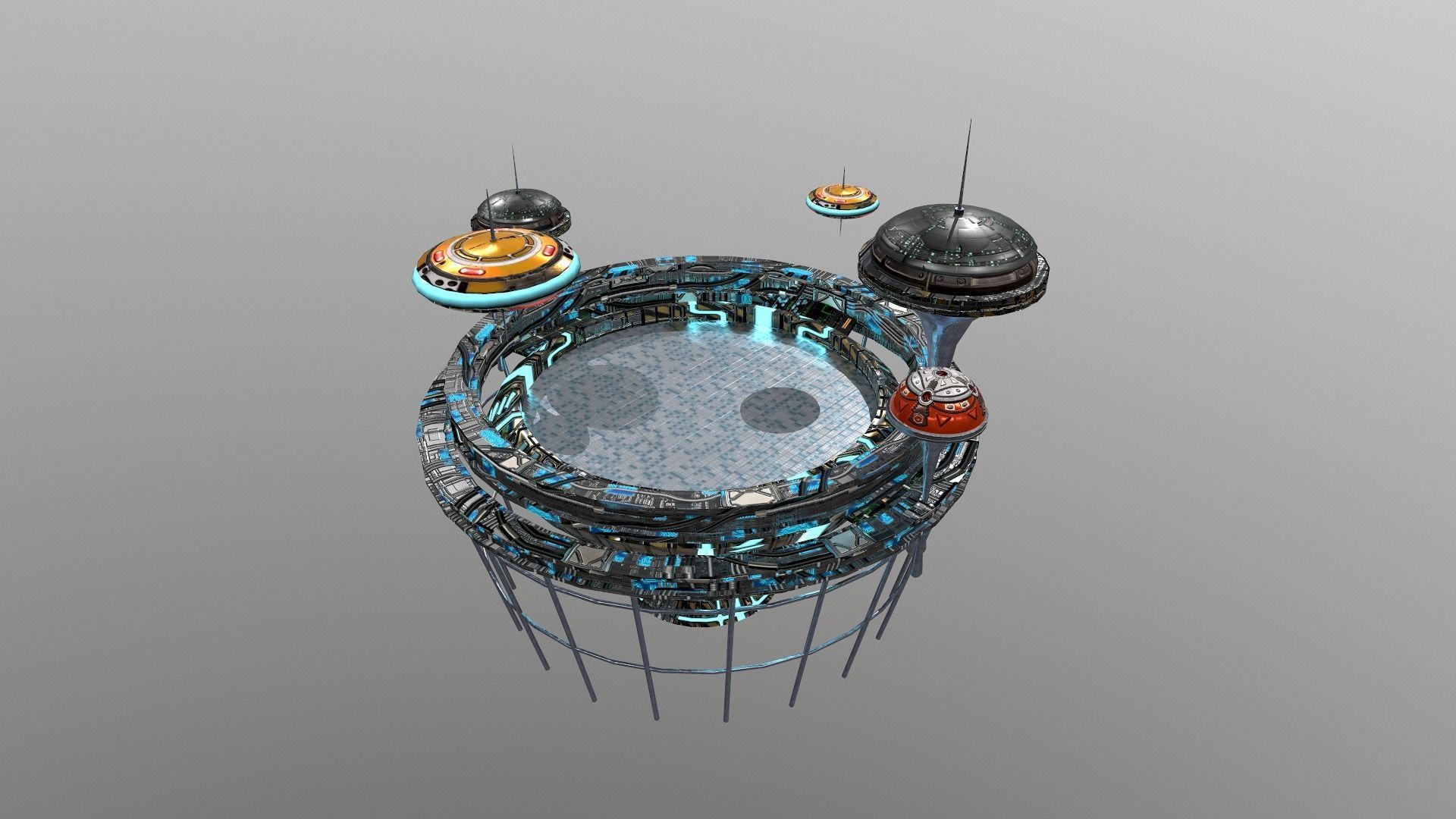 3D model Sci-Fi Platform VR / AR / low-poly | CGTrader