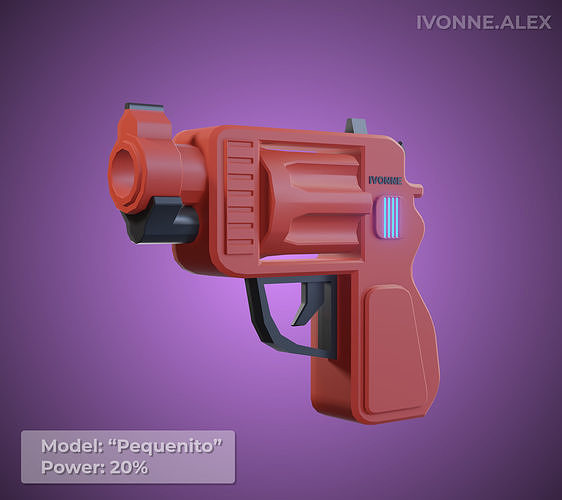 Super mini gun free 3D model | CGTrader