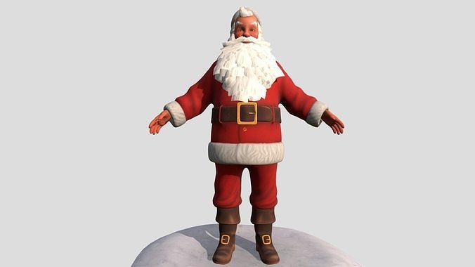 Santa Claus for Christmas 2022 free VR / AR / low-poly 3D model rigged ...