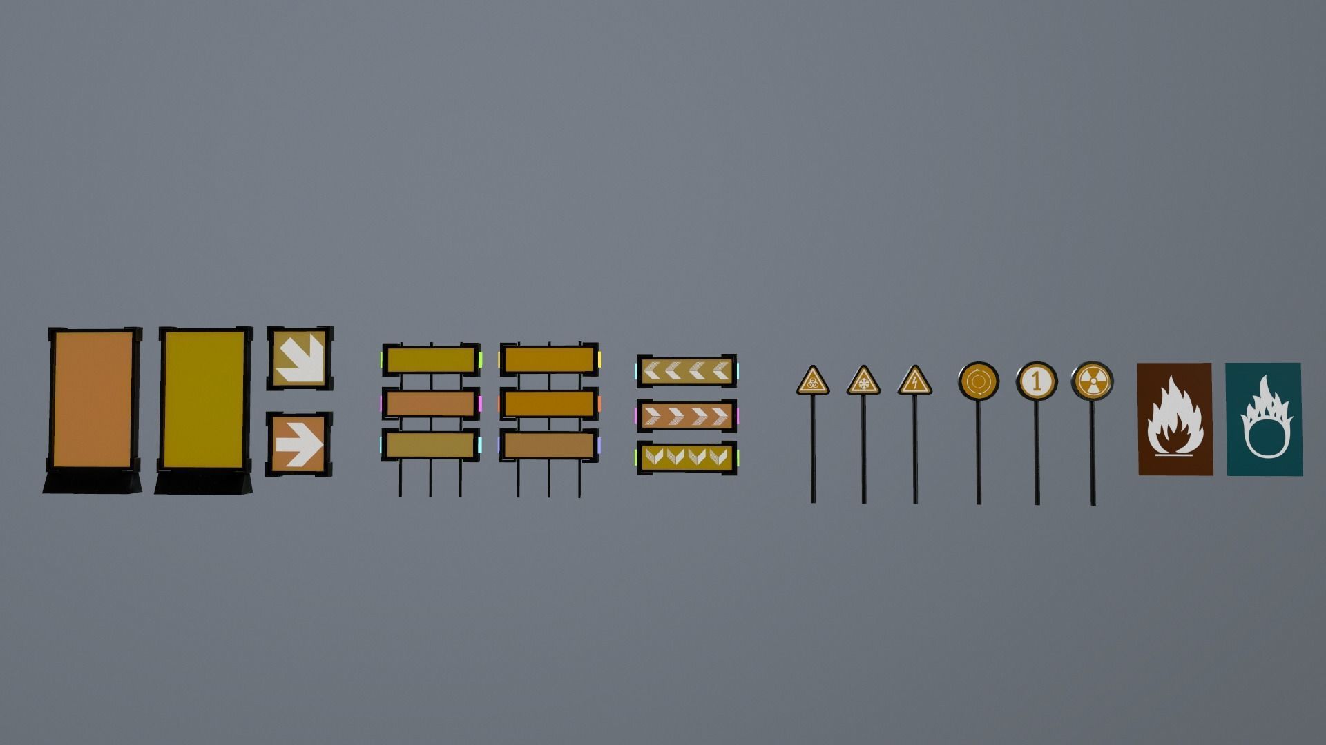 3D model Sci-Fi Signs VR / AR / low-poly | CGTrader