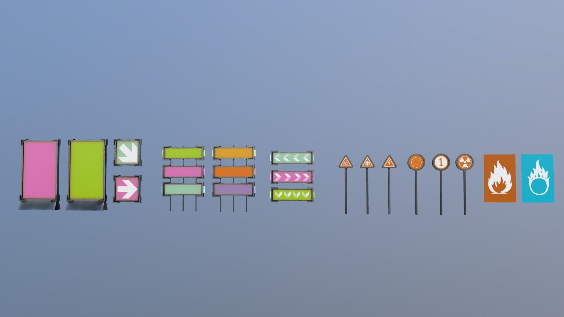 3D model Sci-Fi Signs VR / AR / low-poly | CGTrader