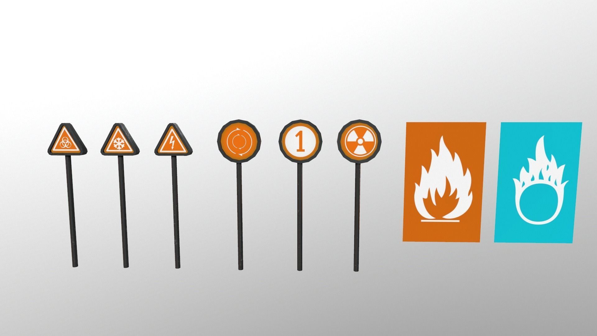 3D model Sci-Fi Signs VR / AR / low-poly | CGTrader