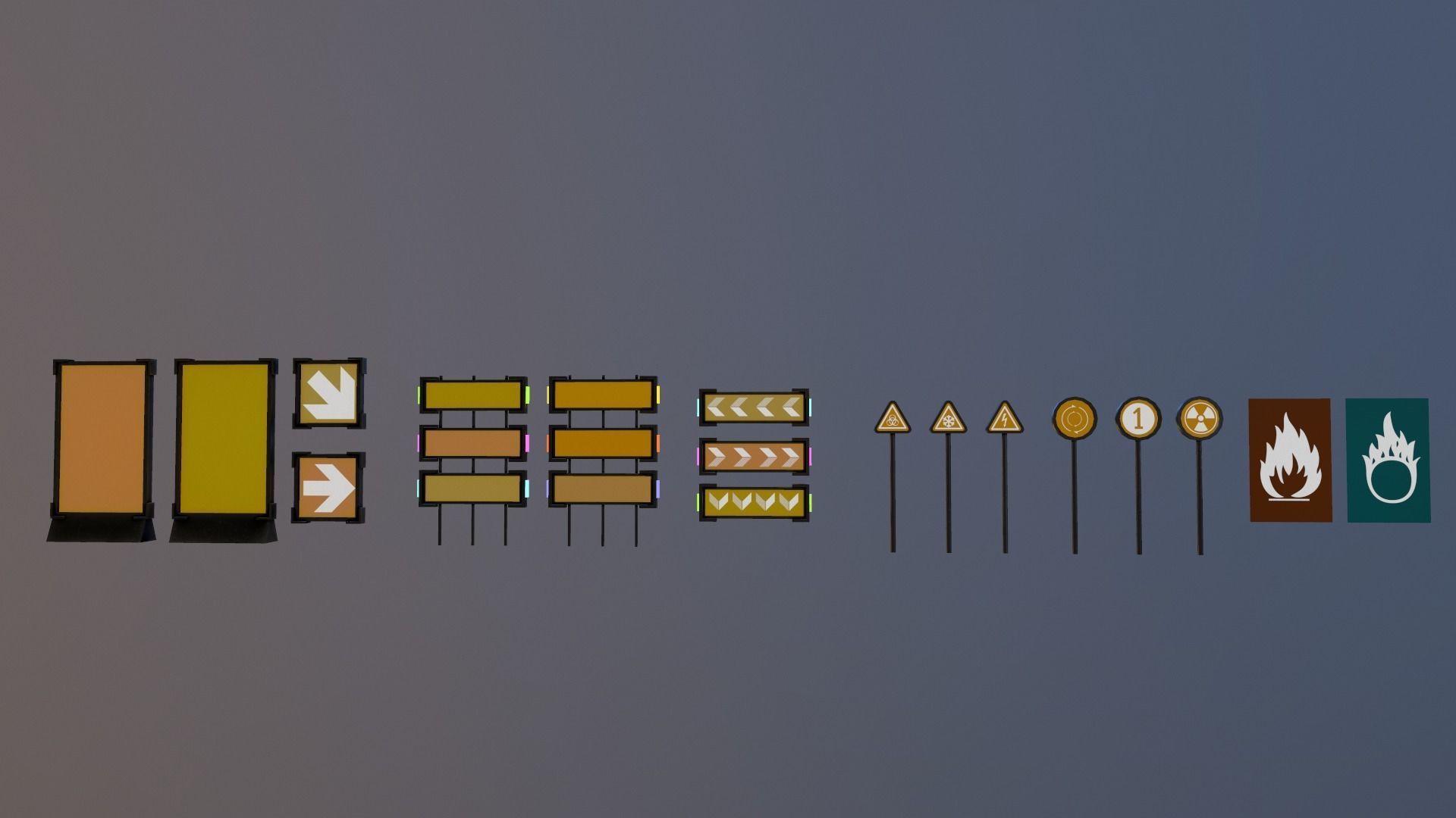 3D model Sci-Fi Signs VR / AR / low-poly | CGTrader