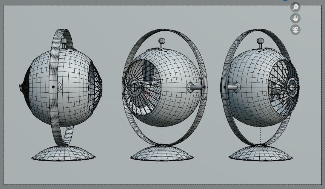 Desk fan pack 3D model | CGTrader