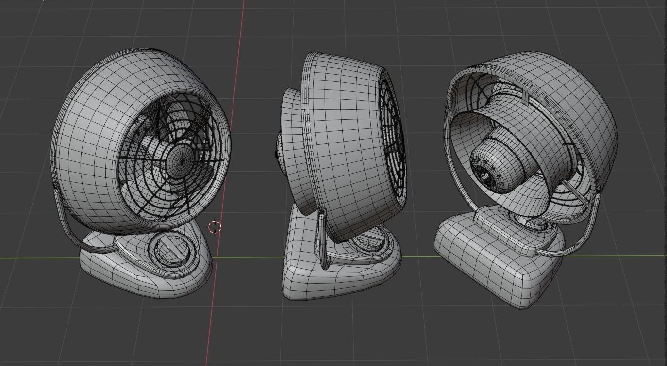 Desk fan pack 3D model | CGTrader