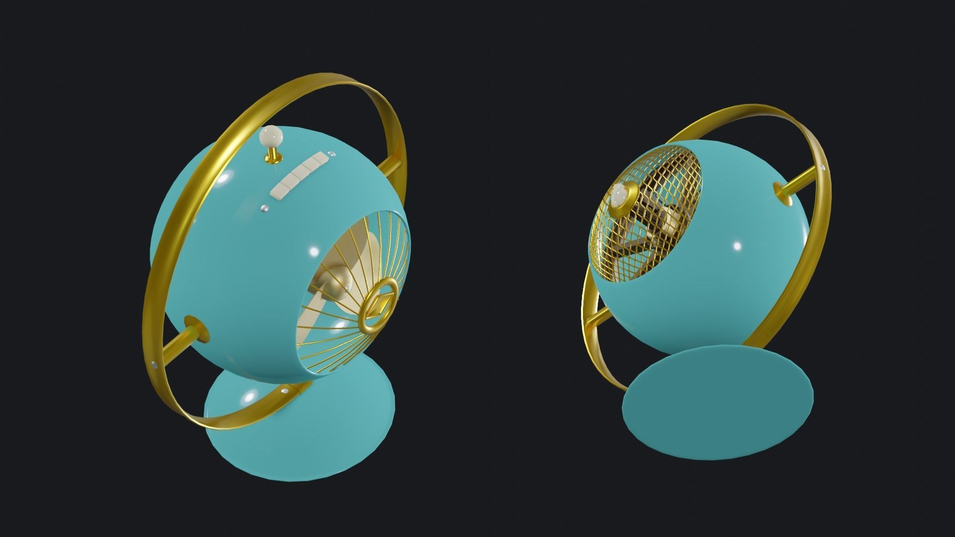 Desk fan pack 3D model | CGTrader