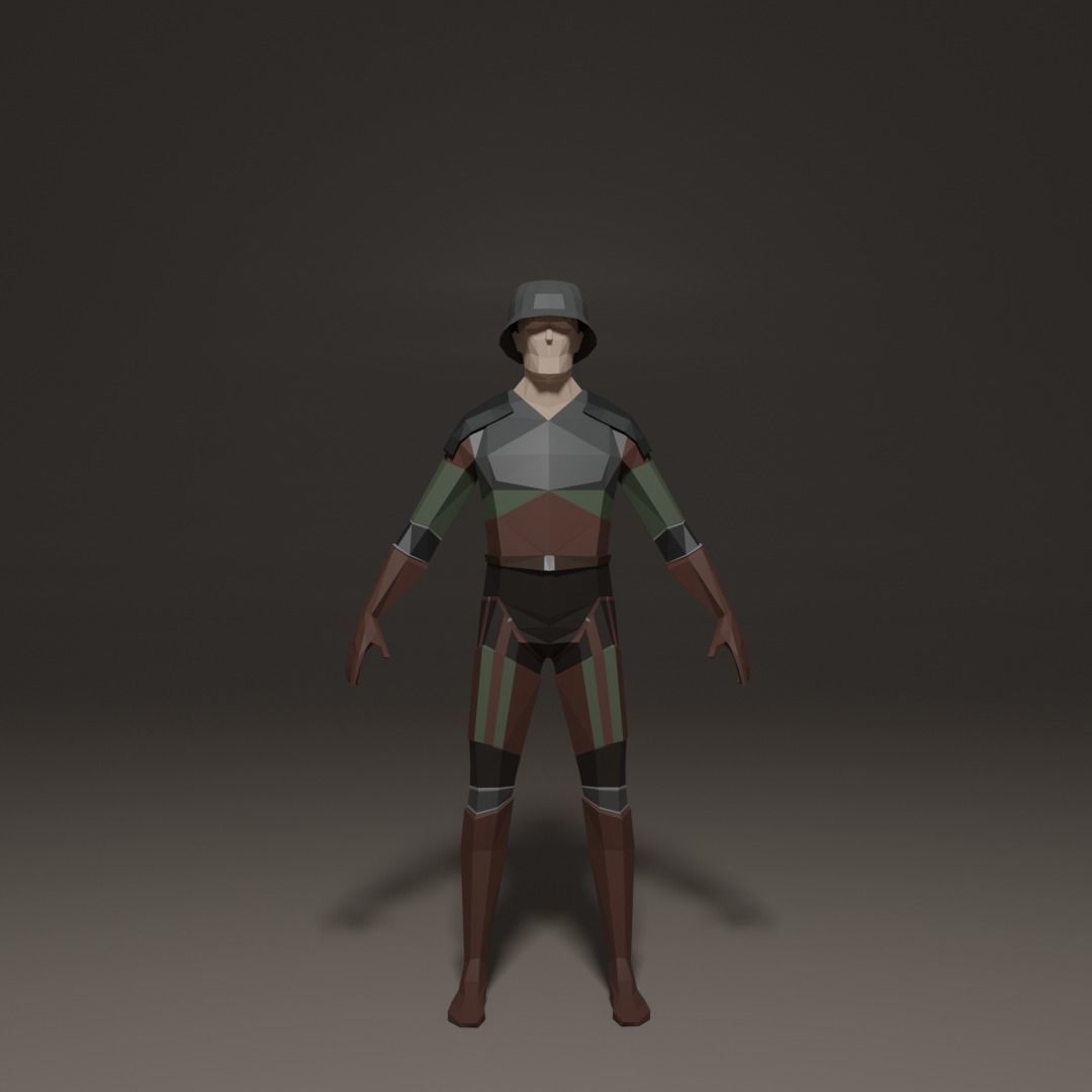 4 low poly characters from the Middle Ages free 3D model | CGTrader