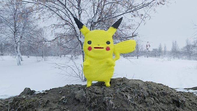 Pikachu with Fur 3D model | CGTrader