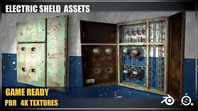 3D model Electrical shield assets VR / AR / low-poly | CGTrader